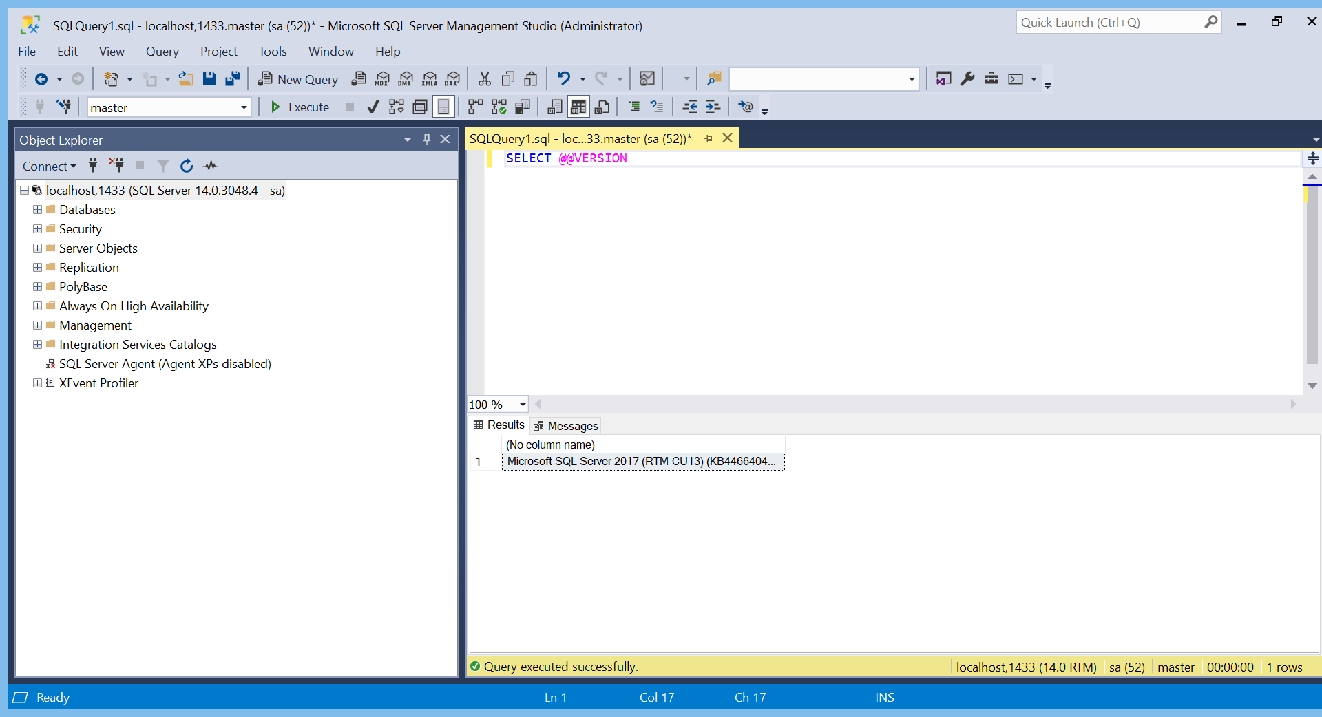 Sql Server Management Studio 17 Localhost Opmlisting